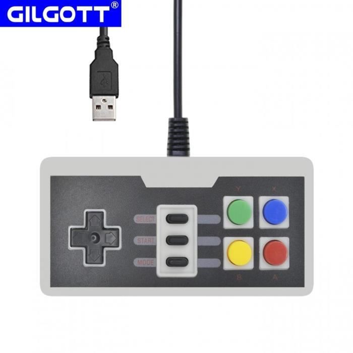 Manette de jeu filaire, Joystick USB, contrôleur de jeu rétro NES FC ... Manette de jeu filaire, Joystick USB, contrôleur de jeu rétro NES FC ...