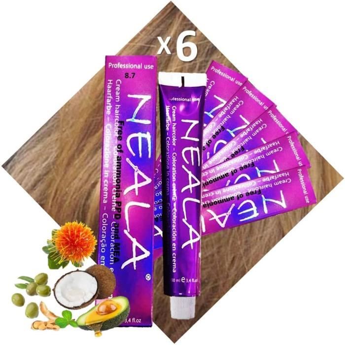 Coloration Permanente - Pack 6 Teintures Professionnelles Sans ...