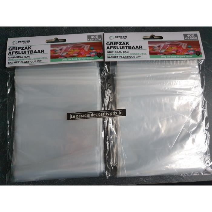 Sachet zip 12 x 15 cm . 80 sachets zip 120 x 150 mm , sachets zip ...