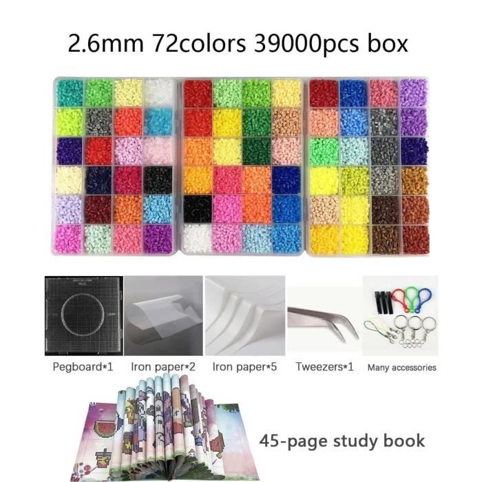 Ensemble de perles Hama Perler pour enfants,perles de fer de puzzle 3D ...