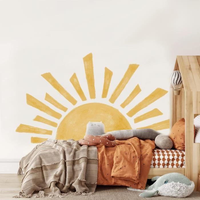 Funlife Boho Soleil Stickers Muraux Enfants Autocollants Décoller et ...