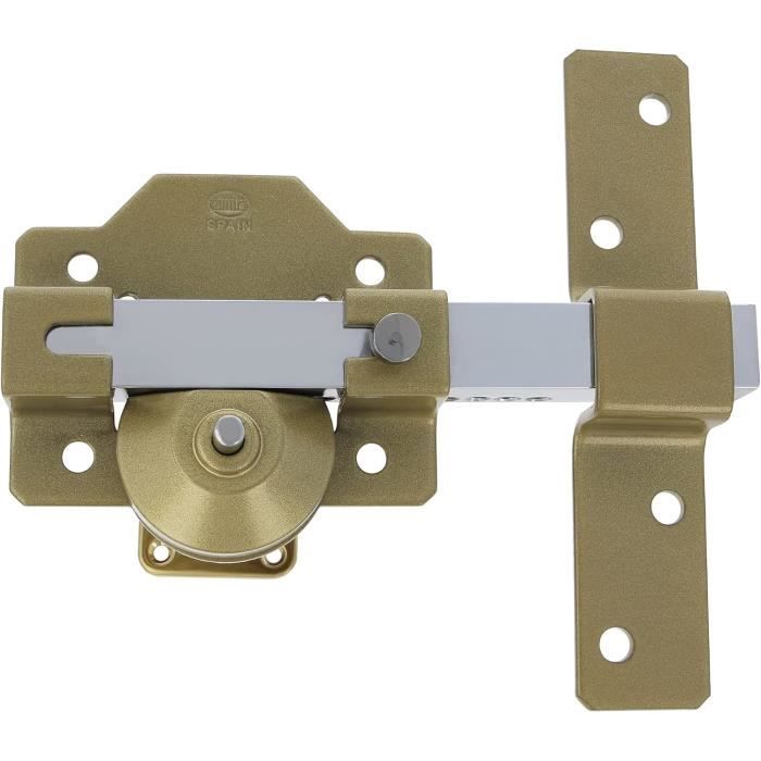 Verrou De Porte Avec Cylindre De Sécurité Et Verrou D'Ouverture | Acier | Finition Martelée ...