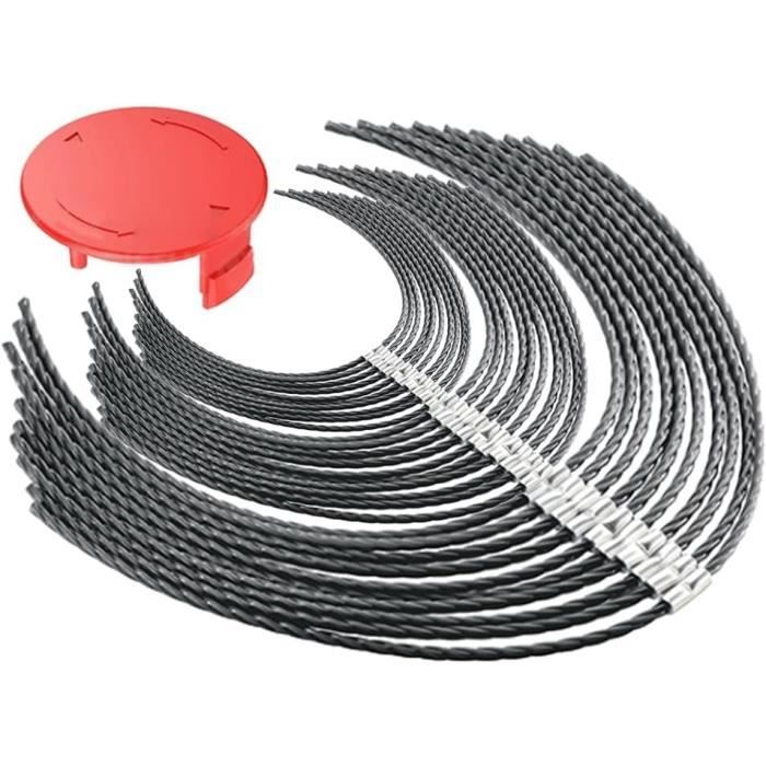 Lot de 30 fils de rechange pour coupe-bordure Bosch F016800431, fil rond compatible avec ...