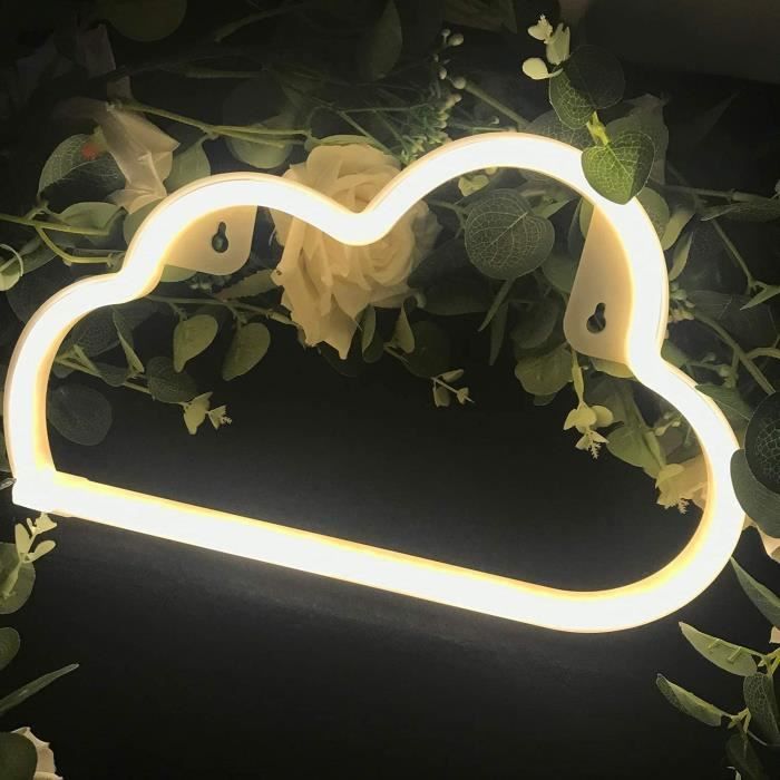 AJW-LED nuage, piles ou USB - Panneau néon lumineux à LED - Mignon ...