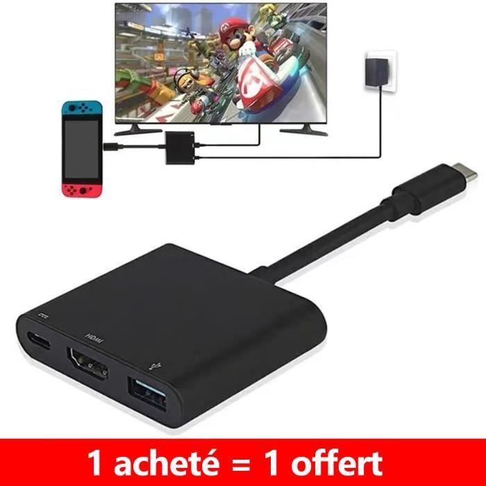 Adaptateur HDMI - Nintendo - Switch - 4K 1080P - USB Type C ...