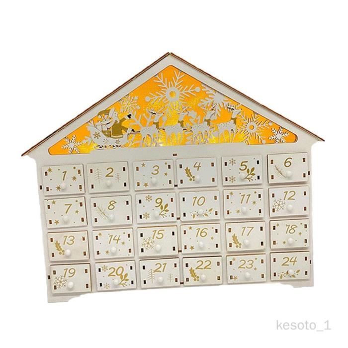 Calendrier de Noël en bois de Noël - GAZECHIMP - 24 tiroirs de ...