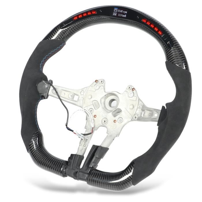HURRISE Volant de voiture Voiture LED Volant Timing Sport Racing Volant ...
