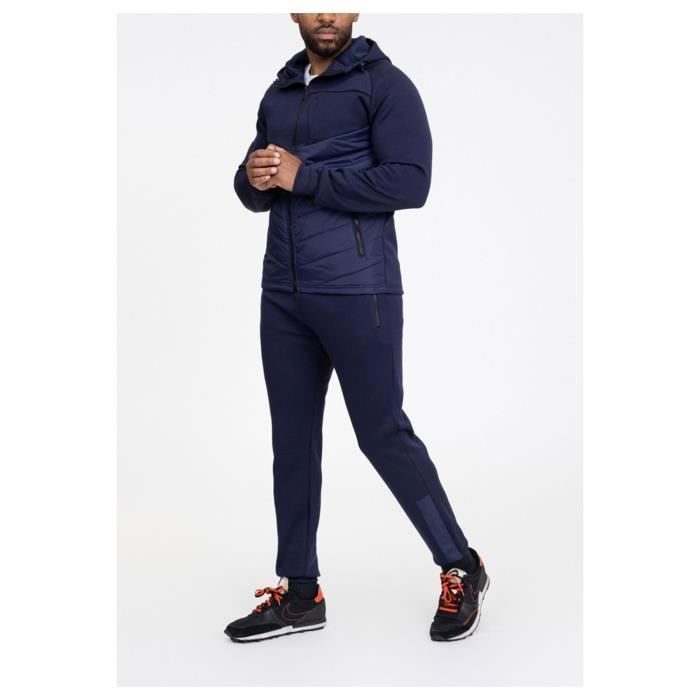 Ensemble Jogging - Marine - Homme - Veste Zippée - Pantalon Élastique ...