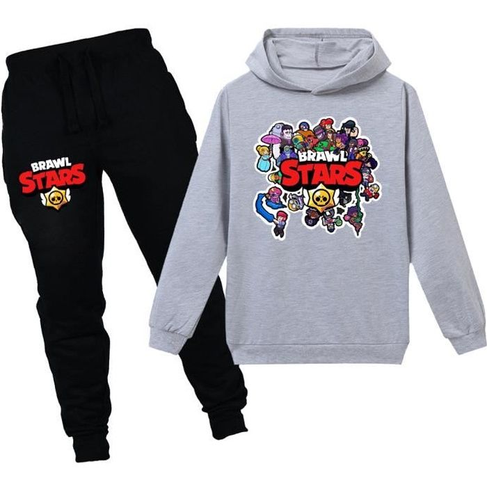 Brawl Stars Sweatshirt et Pantalons Enfant Gris Gris - Cdiscount Prêt-à ...