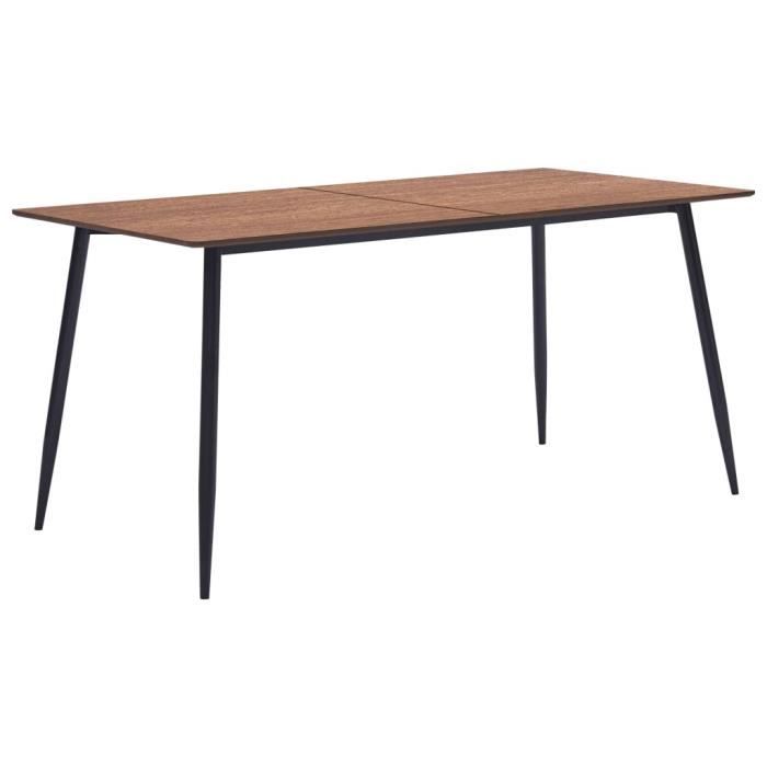 Table de salle à manger Table à manger complet Marron 160x80x75 cm MDF ...