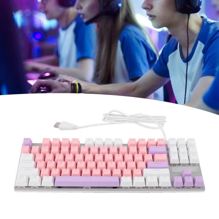 Qiilu Clavier de jeu mécanique Clavier mécanique étanche correspondance ...