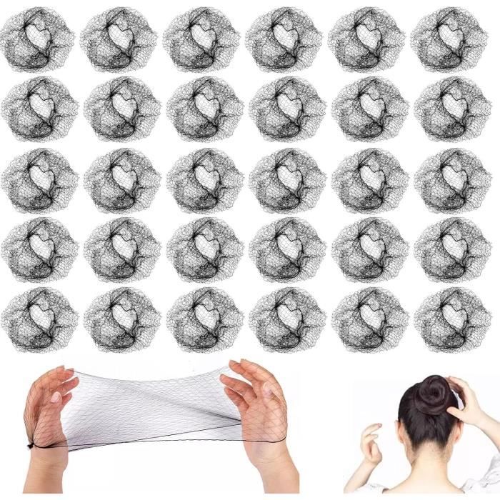 30 Pièces Filet Chignon Filets À Cheveux À Mailles Fines Invisible ...