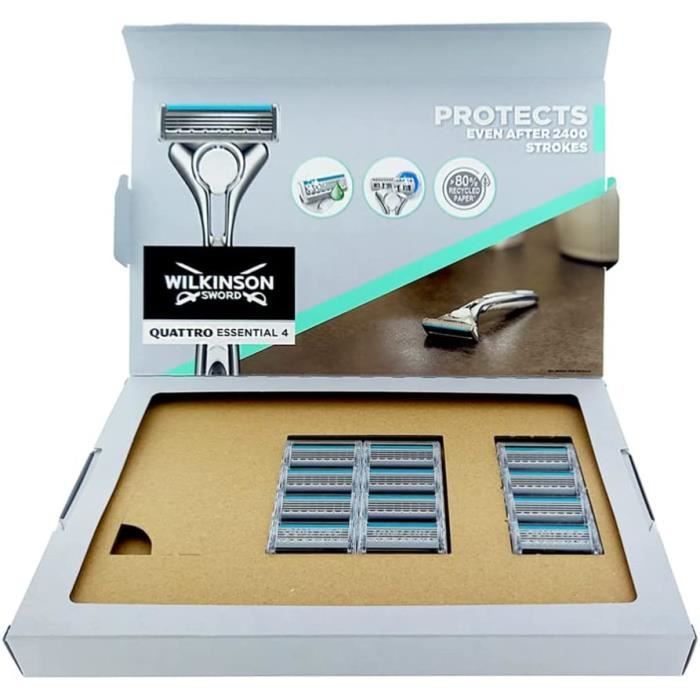 Wilkinson Sword Quattro Titam Sensitive Lames de rasoir homme x 12310 ...