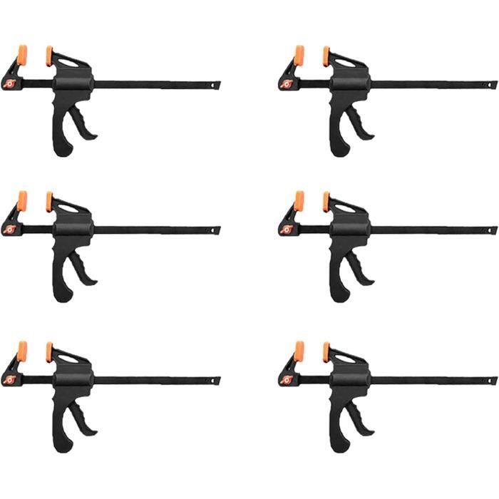 6 Pcs Serre-Joint, Serre-Joints À Barre Main Rapide À Cliquet À Libération, Pour Des ...