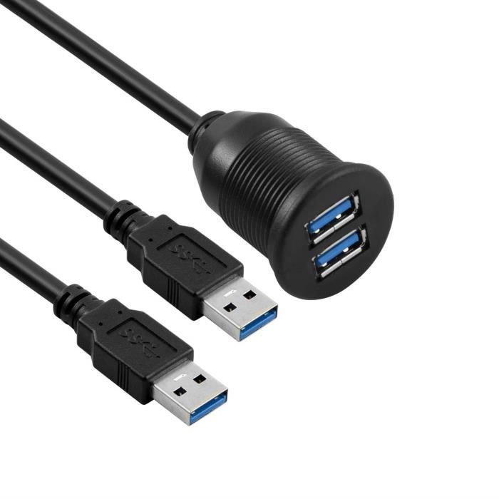 Câble Usb Encastré Pour Tableau De Bord \ 1 M \ Extension Usb 3.0 ...