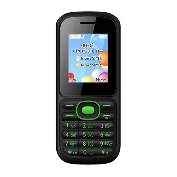 Mini Téléphone Portable Dual SIM 2G Ecran LCD Téléphone Portable Senior ...