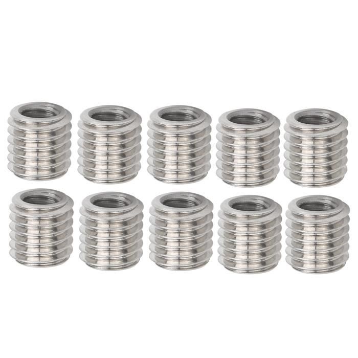 YOSOO Écrou de réduction de filetage en acier inoxydable 10pcs inserts ...