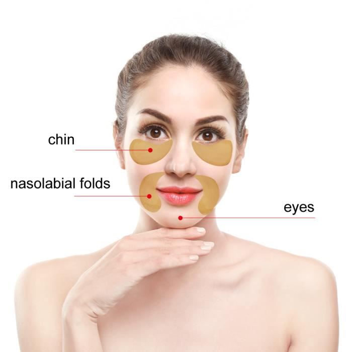 Zerodis Cache-oeil Masque pour les yeux Patch Collagen, 80g Gold ...