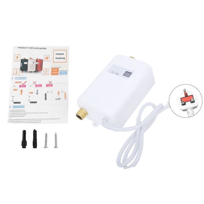 220V-240V 3000W Mini chauffe-eau instantané électrique sans réservoir Salle de bains Cuisine ...