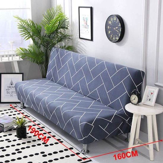 Housse de canapé extensible sans accoudoirs universelle avec couverture ...