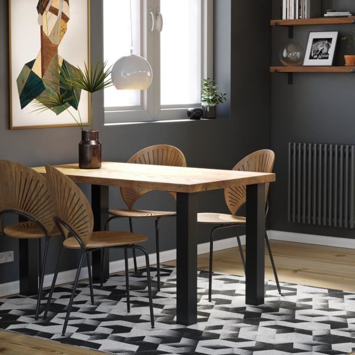 HOLZBRINK 43cm 1x Pied de Table Profil Carré 40x40mm, Support Table ...