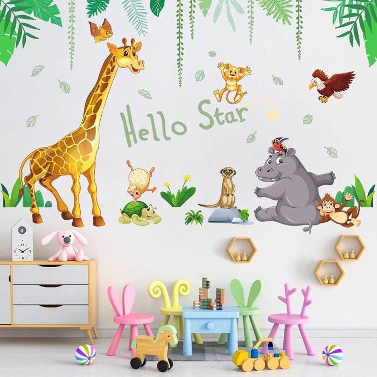 Stickers Muraux Enfants,Stickers Animaux Stickers Chambre Bebe Enfant ...