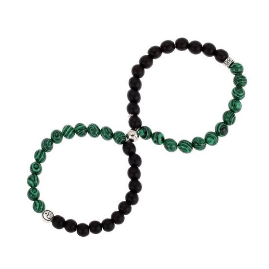AA0007 - Bracelet de Couple en pierre naturelle, fermoir magnétique de ...