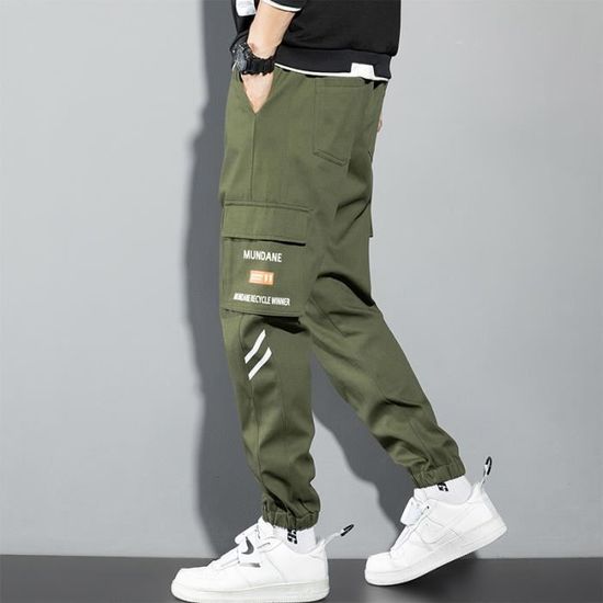 Pantalon de jogging - de marque Harem Cargo à poches 2222_green - Cdiscount Prêt-à-Porter