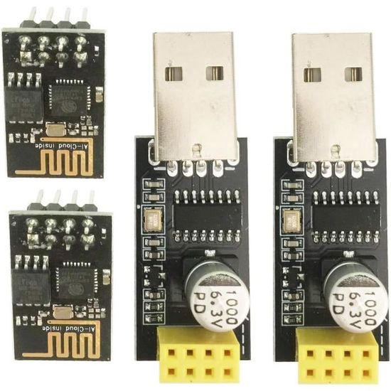 Module Émetteur-Récepteur Sans Fil Wifi Série Esp8266 Esp-01 Avec ...