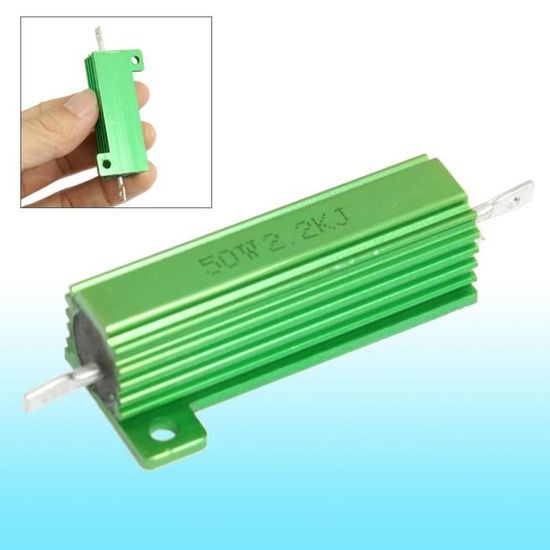 SOURCING MAP 50W 2.2kOhm Résistance bobinée en aluminium à montage ...