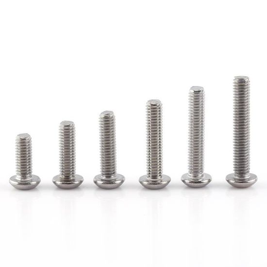 Zerone boulons Vis à tête hexagonale en acier inoxydable M3 304, boulon et écrous hexagonaux ...