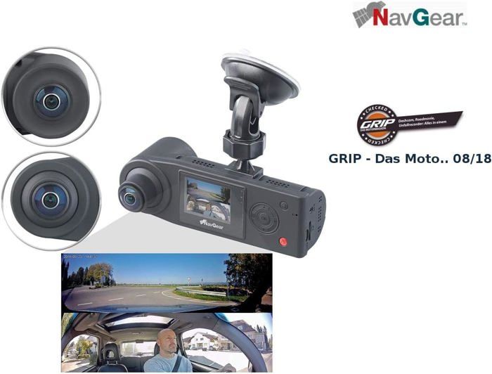 Caméra embarquée Full HD 360° avec 2 caméras et accéléromètre MDV-5 ...