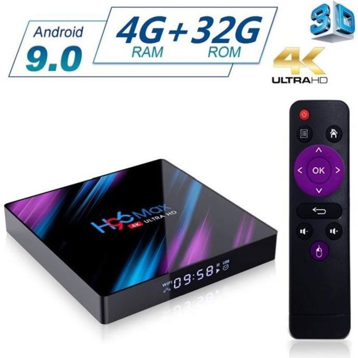 MEDIA STREAMER - Android TV 90 H96 Max 4GB RAM+ 32GB ROM avec RK3318 ...