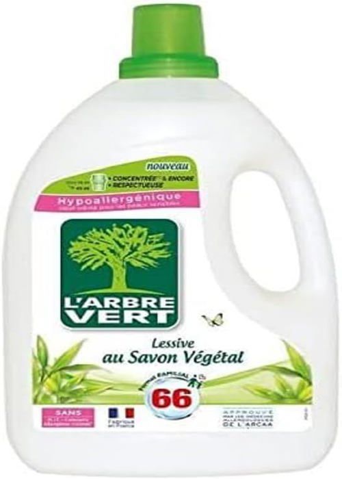 Lessive Liquide au Savon Végétal Hypoallergénique Sans allergènes 66 ...