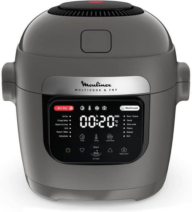 Multicook & Fry,Multicuiseur Et Air Fryer Intégré,12Programmes,Cuisson Sur 2 Niveaux,Départ ...