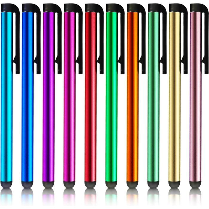 Stylushome Lot De 10 Stylets Universels À Pointe Fine En Caoutchouc ...