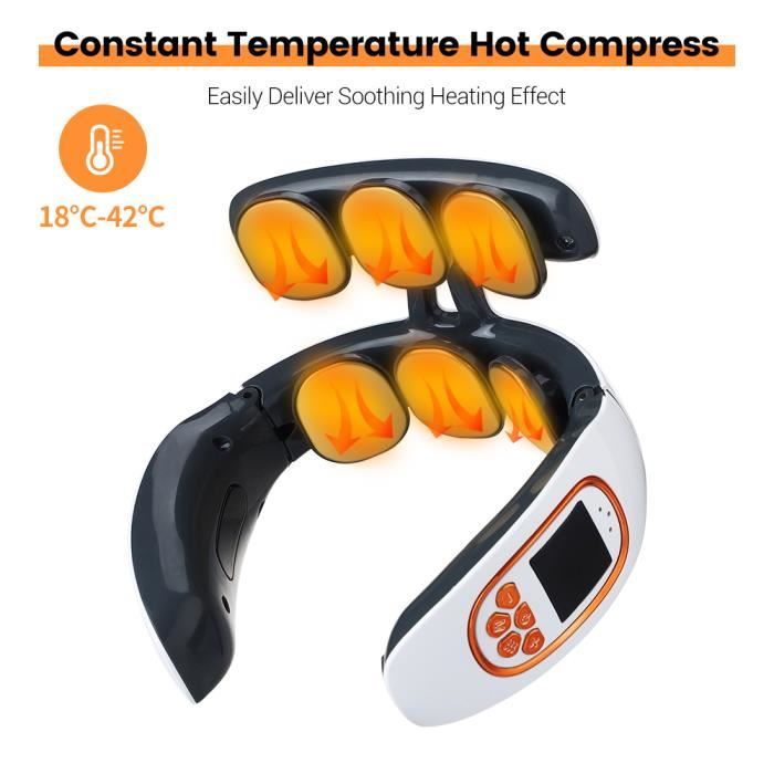 Aucun contrôle-Masseur électrique à impulsions pour le cou et le dos ...