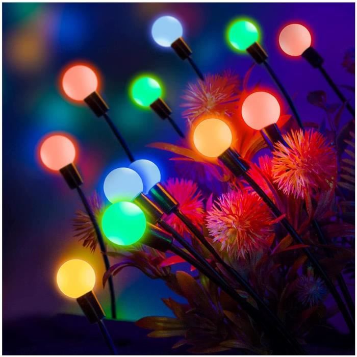 Lampe Solaire Effet Luciole, 4 Packs De 6 8 10 Led Lampe Luciole ...