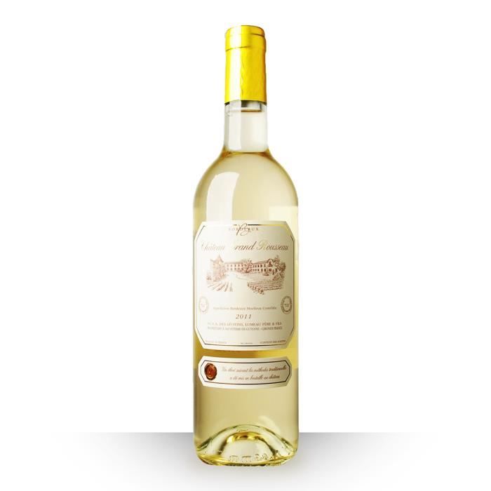 Château Grand Rousseau Bordeaux Blanc 2011 - 75cl - La cave Cdiscount