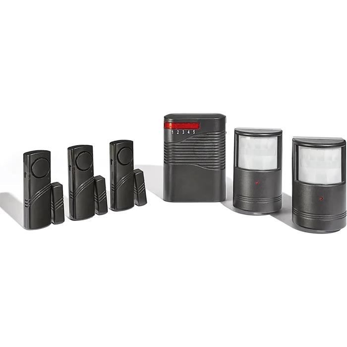 FISHTEC Système d’Alarme sans Fil – Kit Complet avec 5 Points de ...