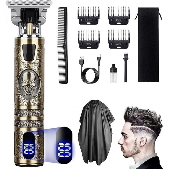Tondeuse Cheveux Hommes Professionnel Tondeuse Barbe Sans Fil Tondeuse à Cheveux Rasoir Barbe ...