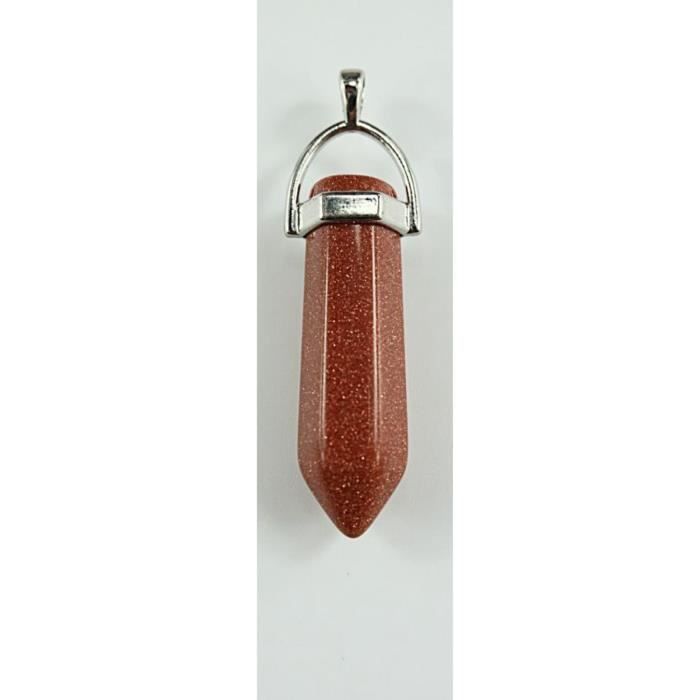 Pendant necklace Mode Gres Rouge Pierre Naturelle Cristal Colonne ...