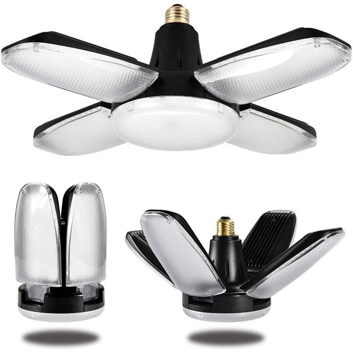 Éclairage de garage à LED, lampes d'atelier pliables 150W, 4 panneaux ...