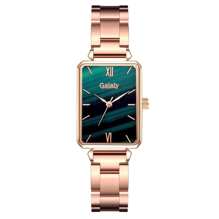 Gaiety Marque Montre Pour Femme Cadran Vert Carré Dames Quartz Montre ...