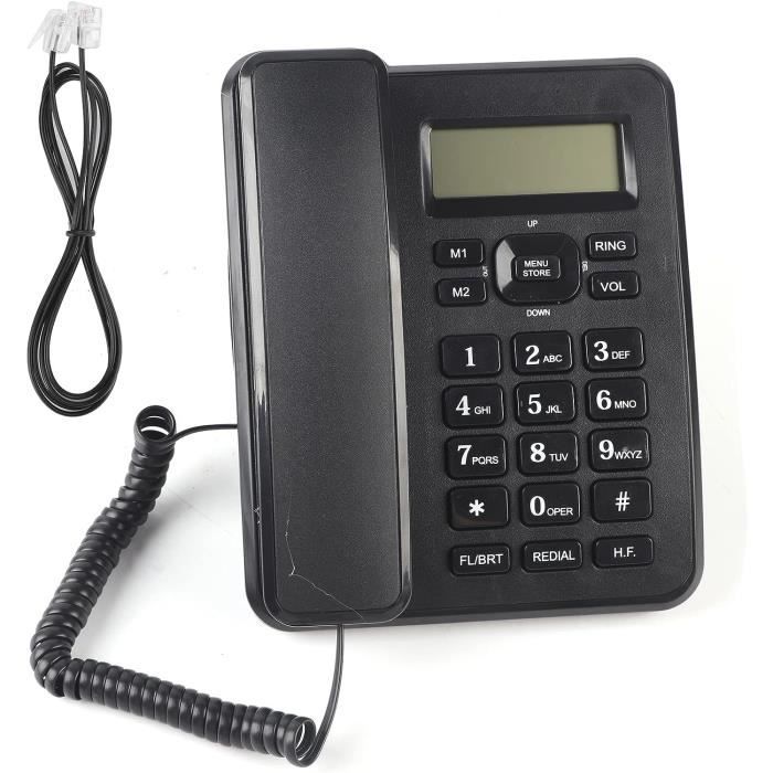 Téléphone Fixe Filaire Maison Filaire Bureau D'Affaires Téléphone De Bureau Filaire Abs Pour ...