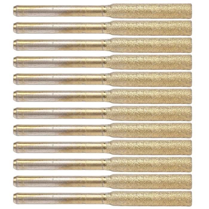 12 Pièces Meule De Meule 4.0Mm Plaqué Titane Affûtage Roues ...