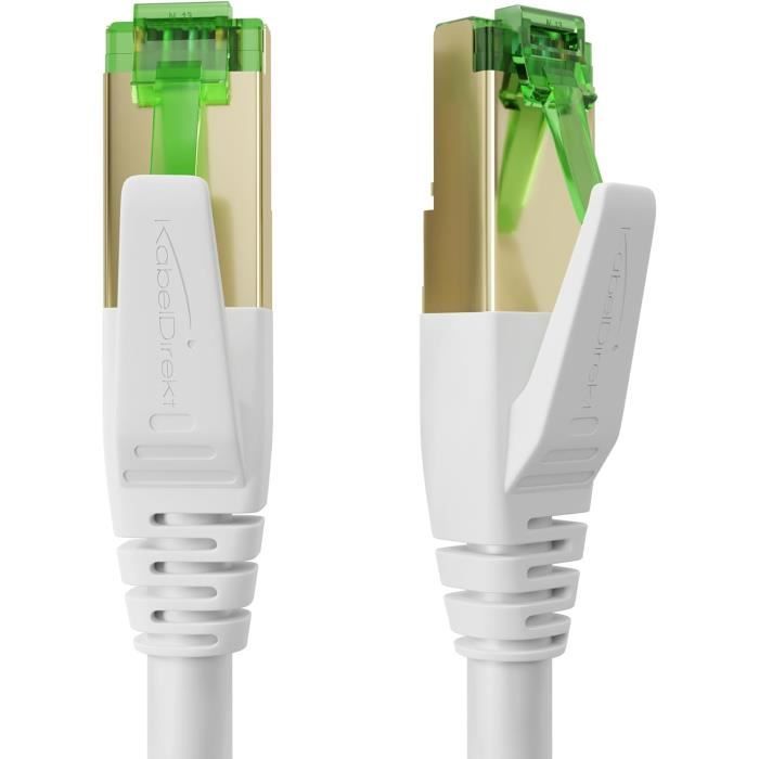 Cable Ethernet CAT7 avec triple blindage ultra-sécurisé, câble internet ...