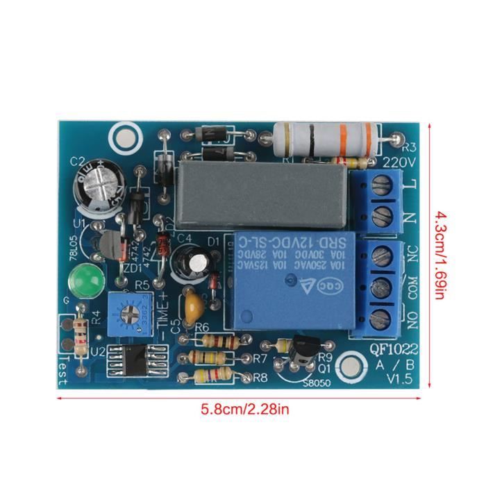 EJ.life Module relais temporisé 220VAC Module de Retard de Minuterie de ...