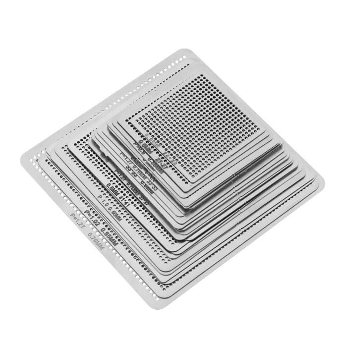 Plaques de soudure universelles BGA Stencil Plates Bead Planting 27 Pcs ...
