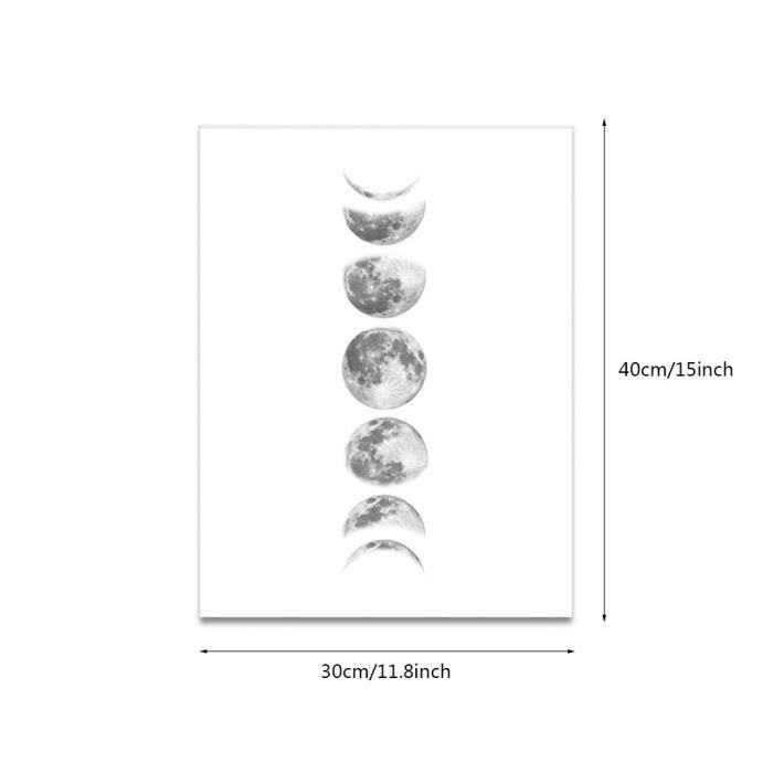KEENSO Tableau Phases de la Lune Toile Décoration Murale - Cdiscount Maison